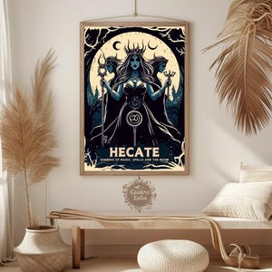 Hecate Goddess Poster, Greek Goddess Hecate, Goddess of Magic, Greek ...