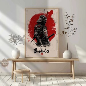 Bushido Code Samurai Warrior Poster: Japanese Home Decor Art - Etsy