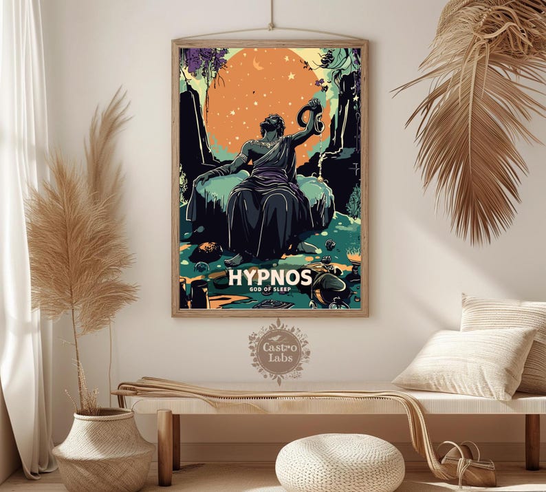 Hypnos God Print: Ancient Greek Mythology Art - Etsy