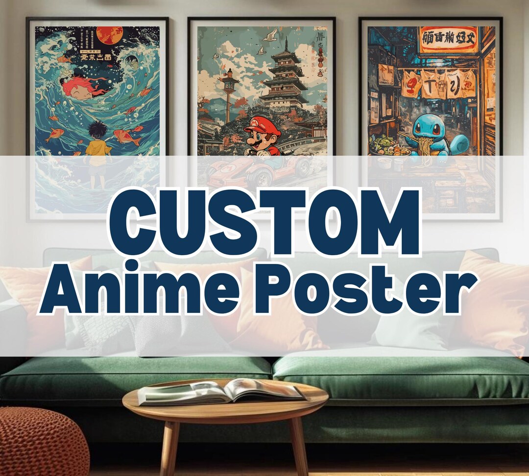 Custom Anime Poster: Japanese Style Inspired Anime Artwork - Printable ...