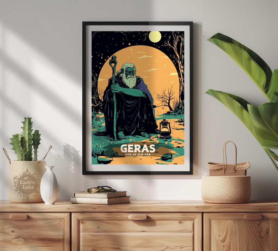 Geras God Art Print: Ancient Greek Mythology Poster - Etsy
