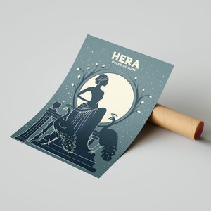 Hera Goddess Art, Hera Poster, Hera Greek Mythology, Queen of Gods ...