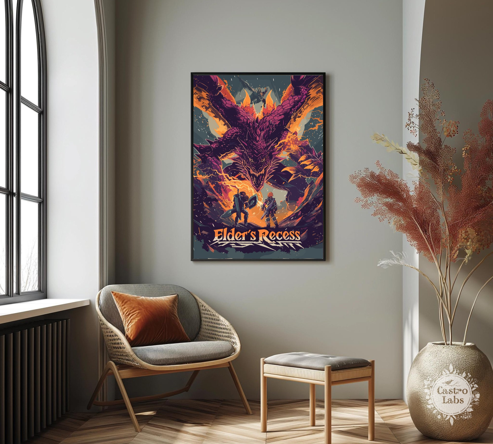 Elder's Recess, Hunting Monsters Poster, Videogame Art, Video Game ...