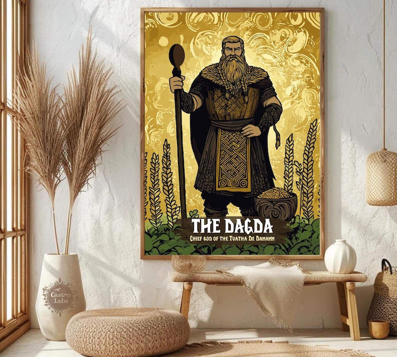 The Dagda Art Print: Celtic Mythology Poster, Ancient Celtic Decor - Etsy