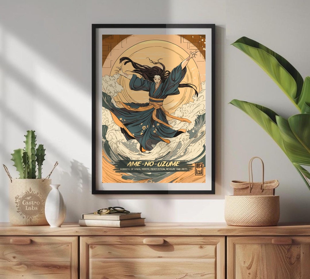 Ame-no-uzume Print - Ame-no-uzume Japanese Mythology Poster, Goddess of ...