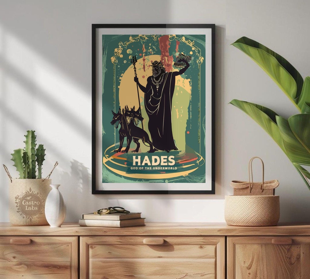 Hades God Poster, Greek God Hades, God of the Underworld, Greek ...