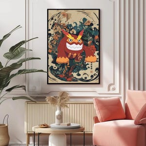 Darmanitan Poster: Japanese Style Legendary Pokemon Inspired Anime ...