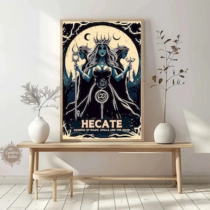 Hecate Goddess Poster, Greek Goddess Hecate, Goddess of Magic, Greek ...