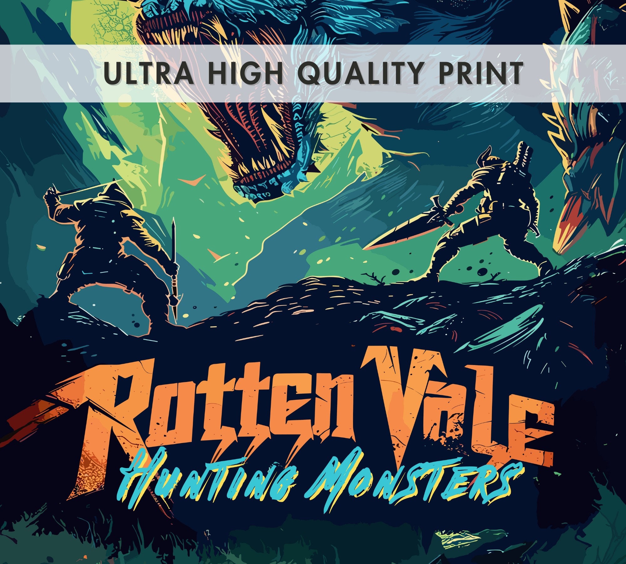 Rotten Vale, Hunting Monsters Poster, Videogame Art, Video Game Poster ...
