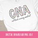 CNA Boho Flower Letters PNG File, Retro Floral Doodle Letter Design for ...