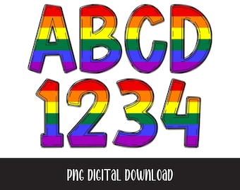 Boho Color Dots Doodle Letters, Doodle Letters Polka Dot Alphabet and ...