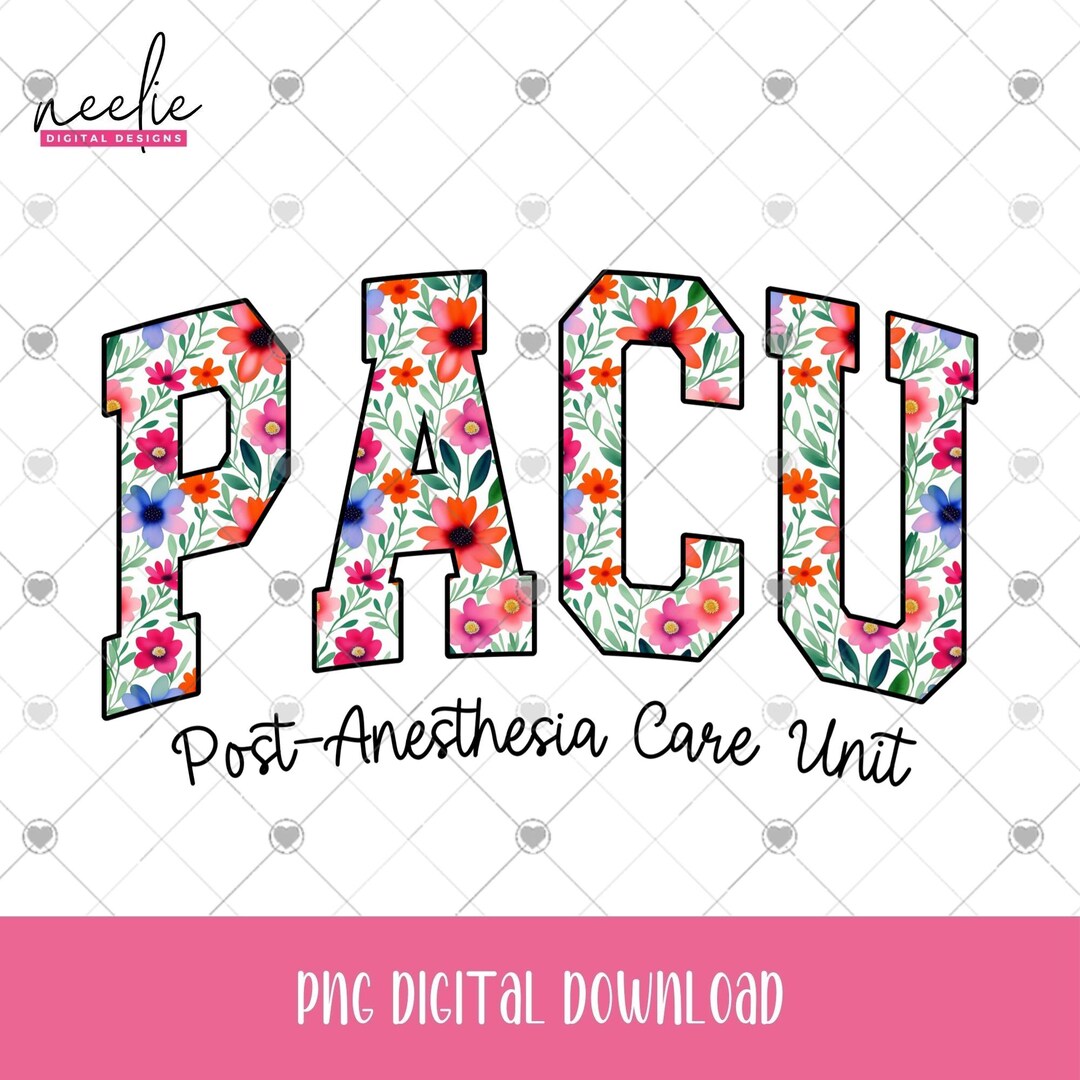PACU Flower Letters PNG File, Bright Floral Curved Varsity Letters ...