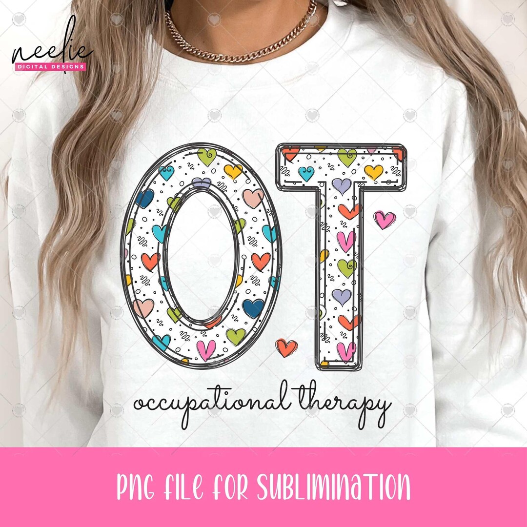 Occupational Therapy Valentines Day PNG File, OT Colorful Hearts ...