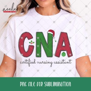 CNA PNG Christmas Doodle Letter Design for Certified Nursing Assistant ...