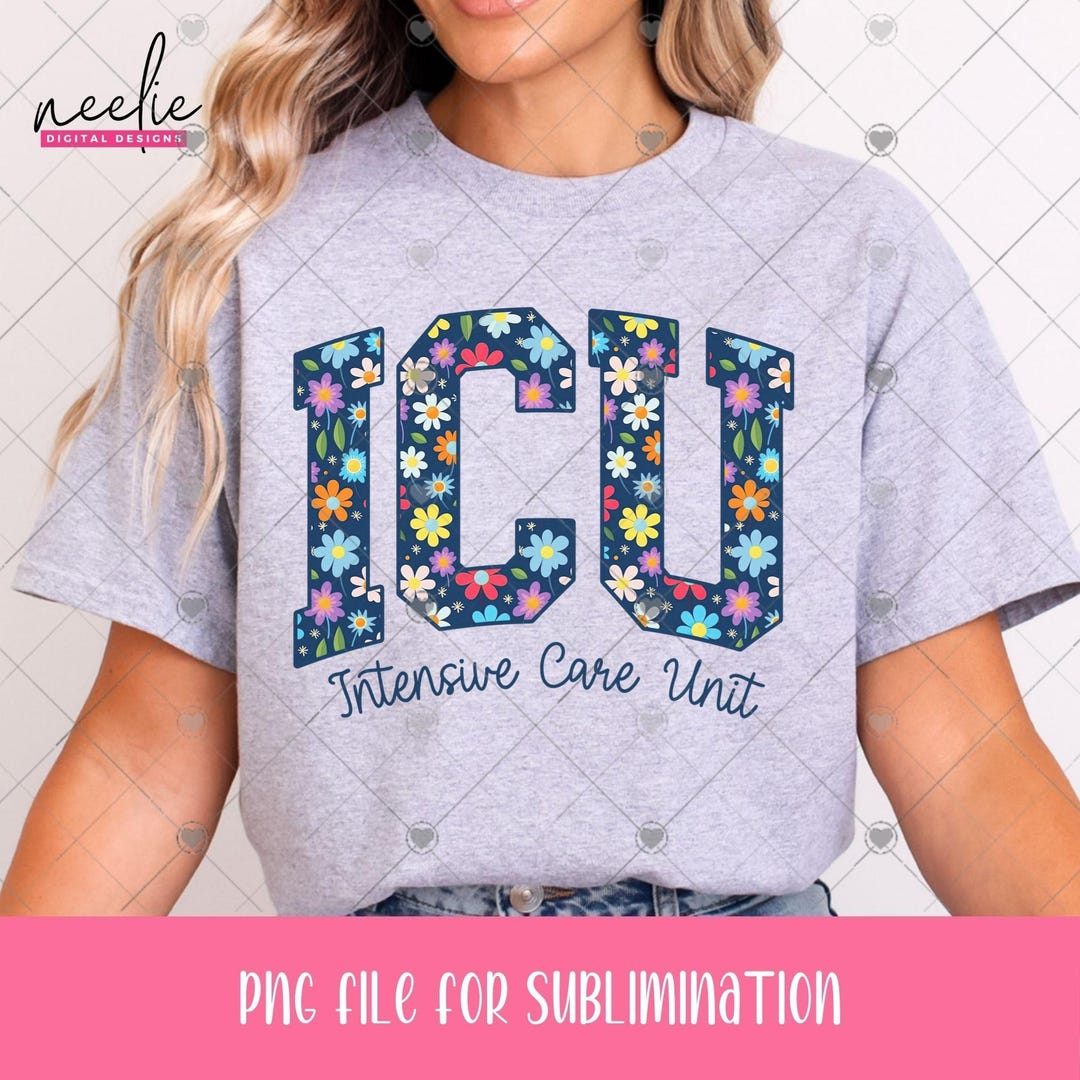 ICU Floral Varsity Letters PNG File, Flower Curved Letter Design for ...