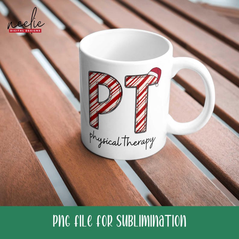PT Physical Therapy Png Christmas Candy Cane Stripe Doodle Letter ...