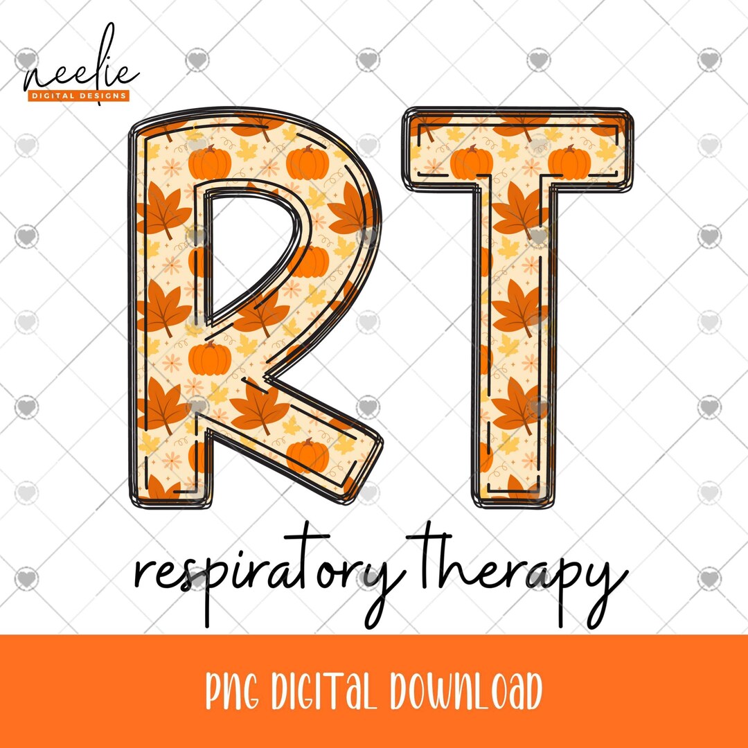 RT Respiratory Therapy Fall Halloween Thanksgiving PNG File, Doodle ...