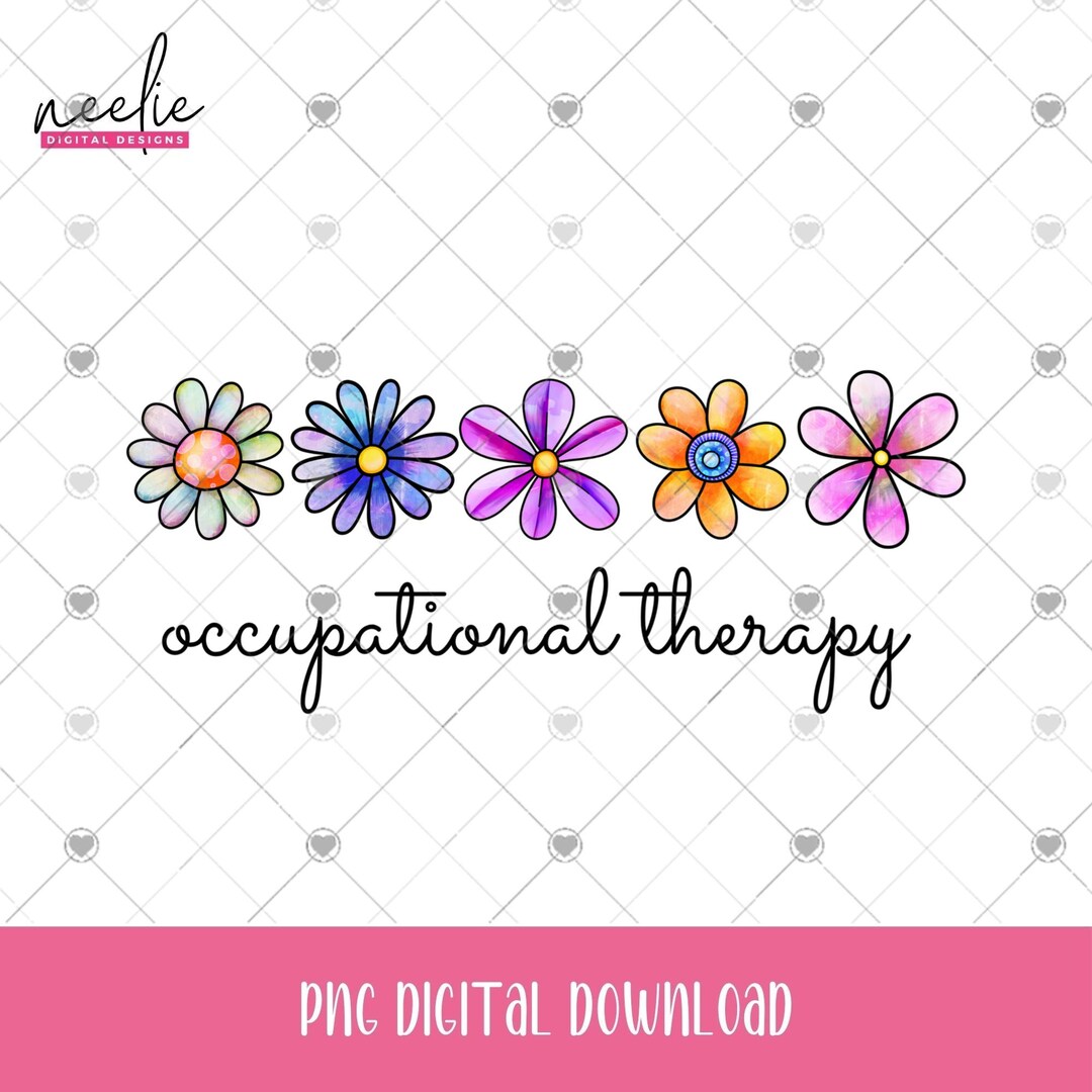Occupational Therapy Png, Colorful Daisies Clipart for OTA OTD OT ...