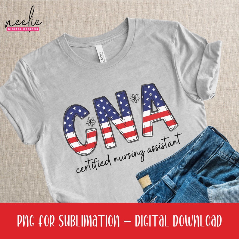 CNA July 4th PNG File, Patriotic American Flag Doodle Letter Design for ...