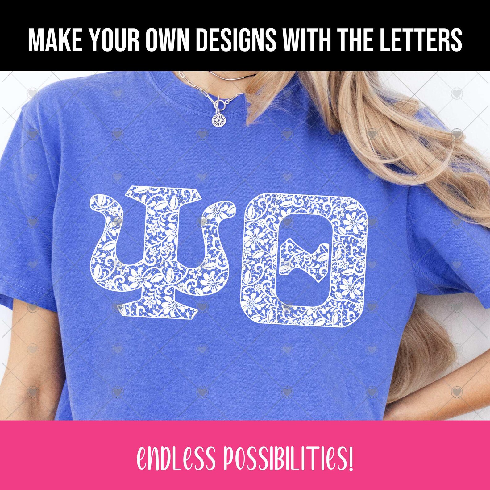 Greek Letters Alphabet PNG Bundle, Trendy White Lace College Sorority ...