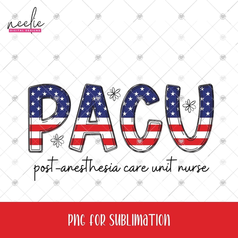 PACU July 4th PNG File, Patriotic American Flag Doodle Letter Design ...