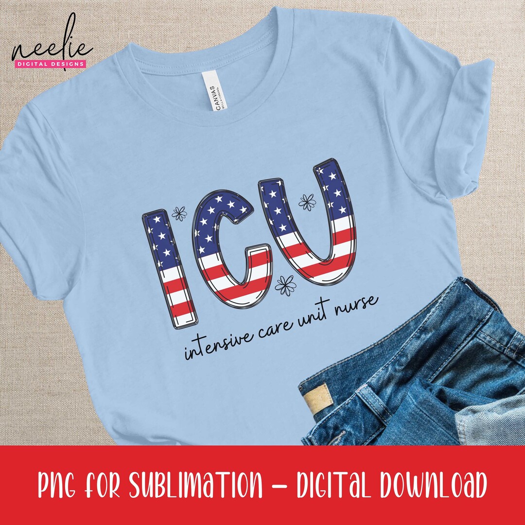 ICU July 4th PNG File, Patriotic American Flag Doodle Letter Design for ...