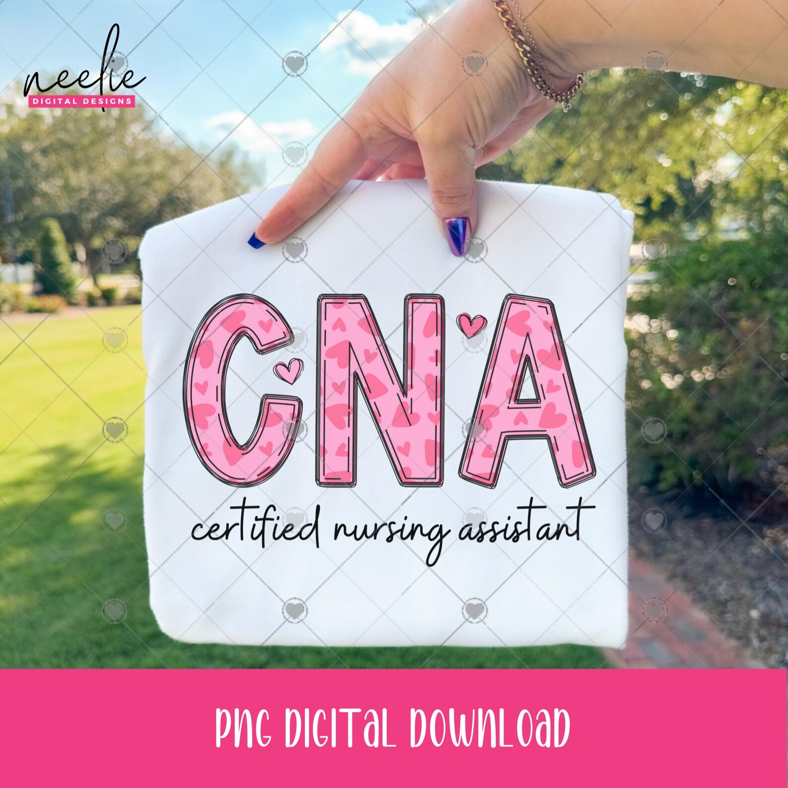 CNA Valentines Day PNG File, Hearts Pattern Doodle Letter Design for ...
