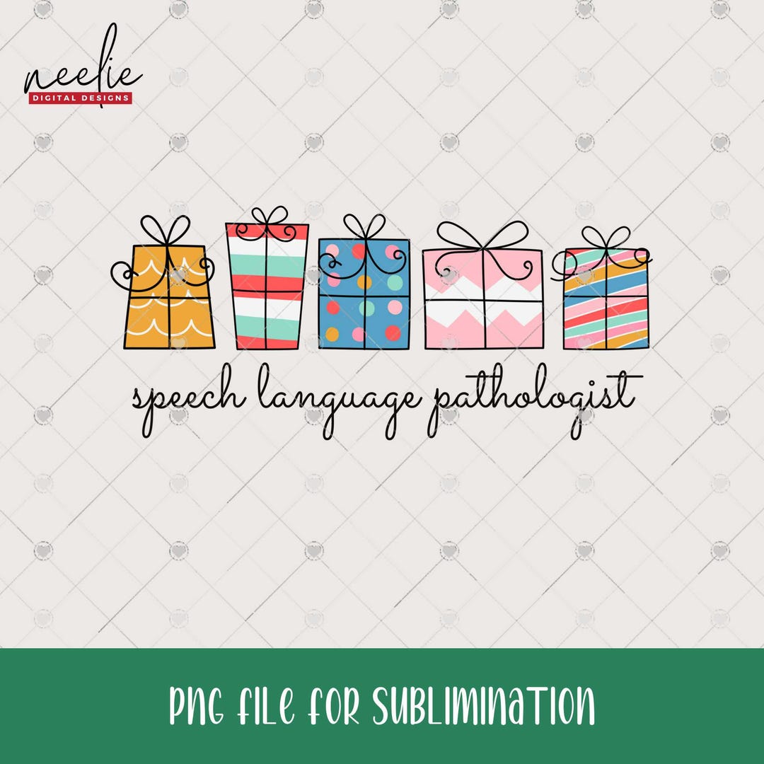 SLP Speech Language Pathologist PNG Christmas Gifts Design for Speech ...