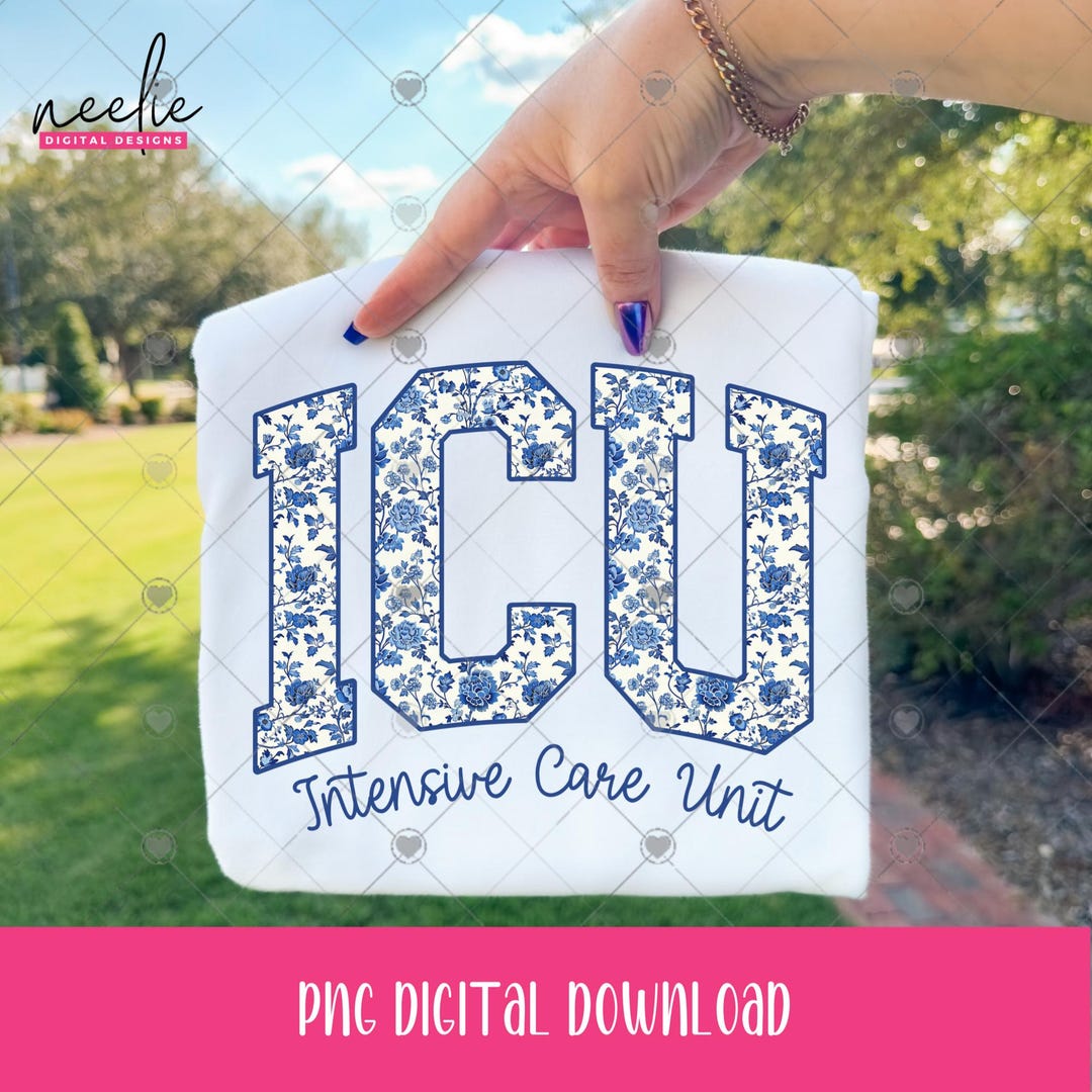 ICU Floral Varsity Letters PNG File, Flower Curved Letter Design for ...