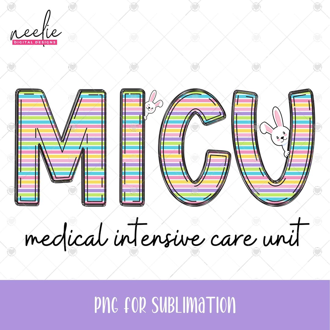 MICU Nurse PNG Easter Doodle Letter Design for Medical Intensive Care ...