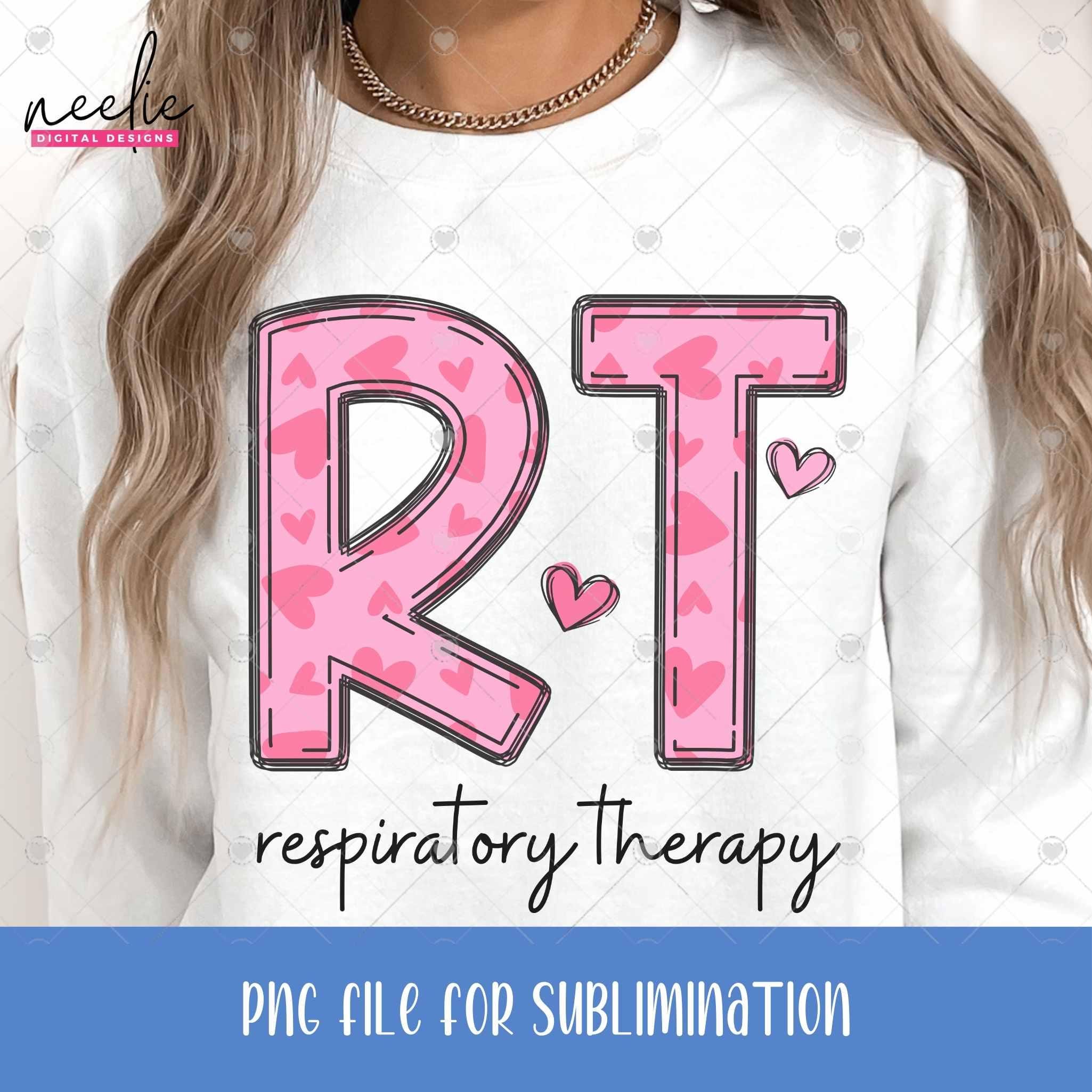 RT Respiratory Therapy Png Valentines Day Hearts Pattern Doodle Letter ...