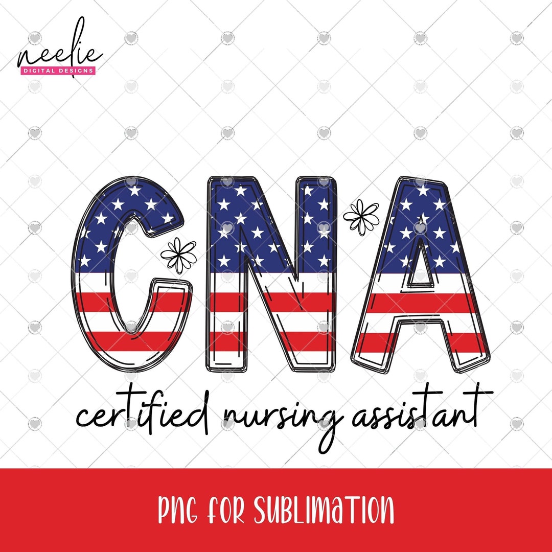 CNA July 4th PNG File, Patriotic American Flag Doodle Letter Design for ...