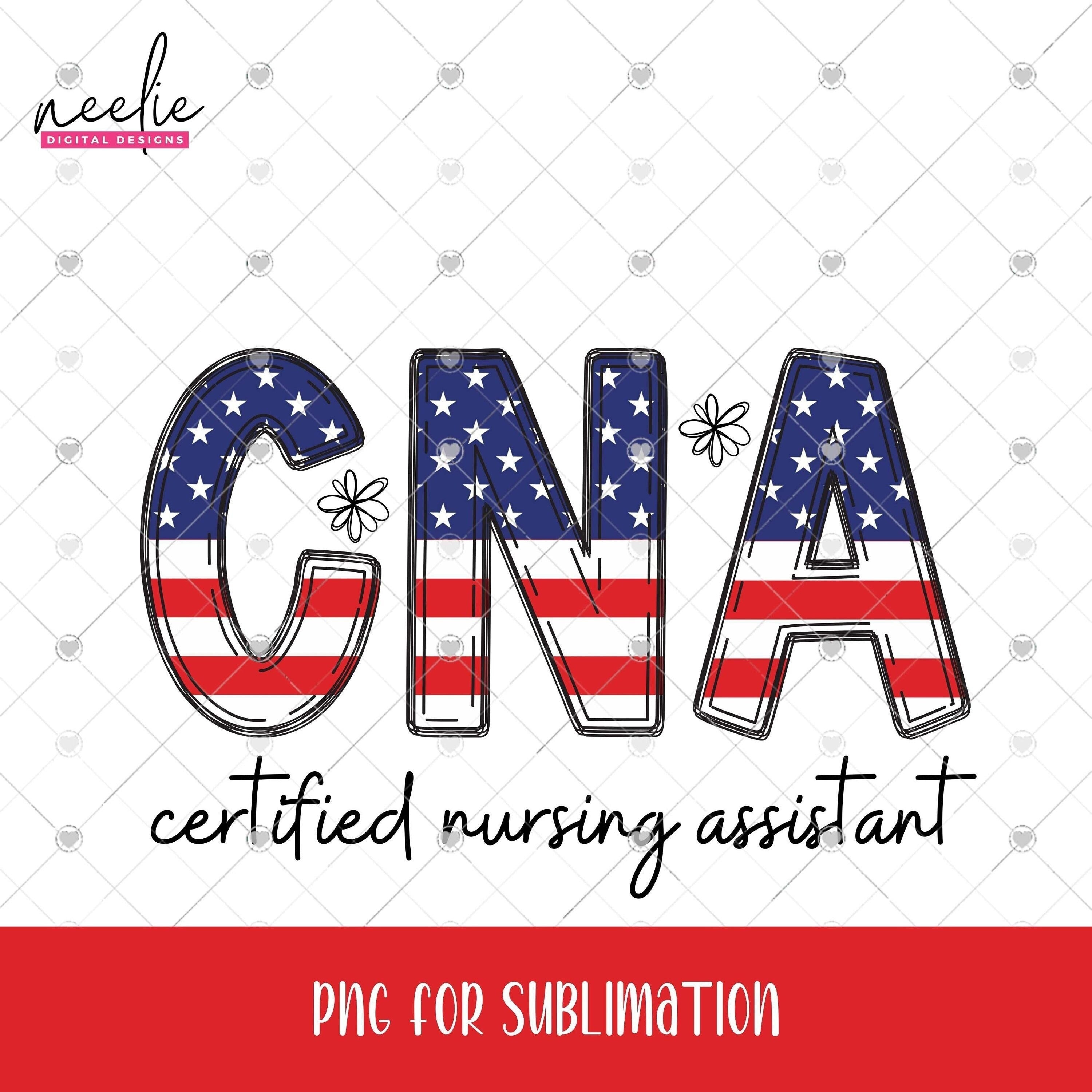 CNA July 4th PNG File, Patriotic American Flag Doodle Letter Design for ...