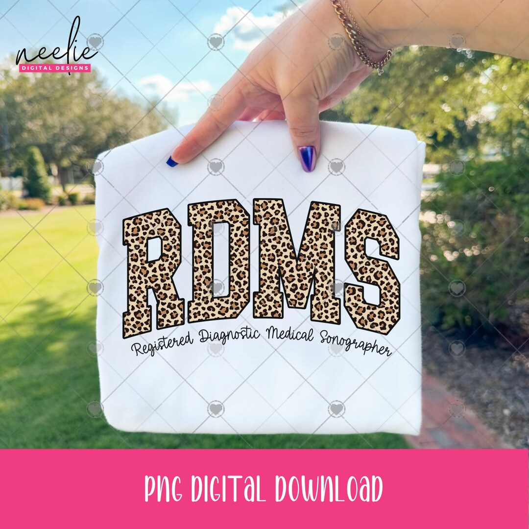 Leopard Print RDMS PNG, Registered Diagnostic Medical Sonographer ...