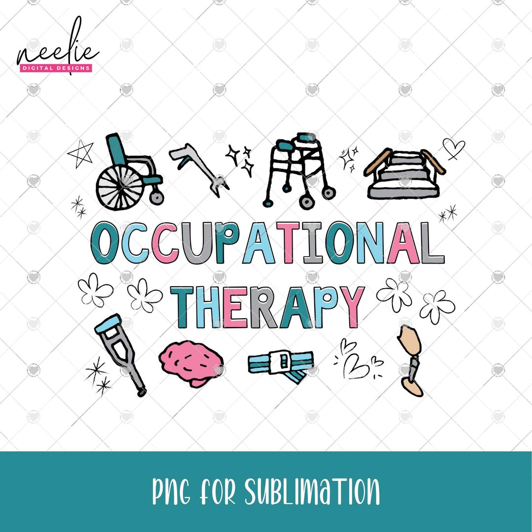 OT Occupational Therapy PNG File, Hand Drawn Occupational Therapy Tools ...