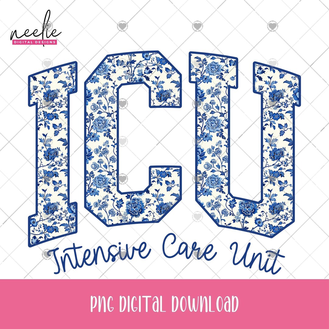 ICU Floral Varsity Letters PNG File, Flower Curved Letter Design for ...