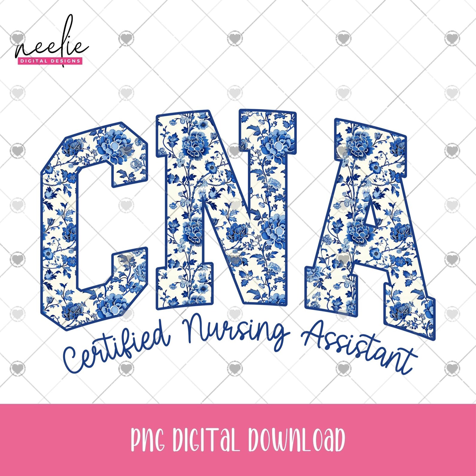 CNA Varsity Flower Letters PNG File, Floral Curved Letter Design for ...