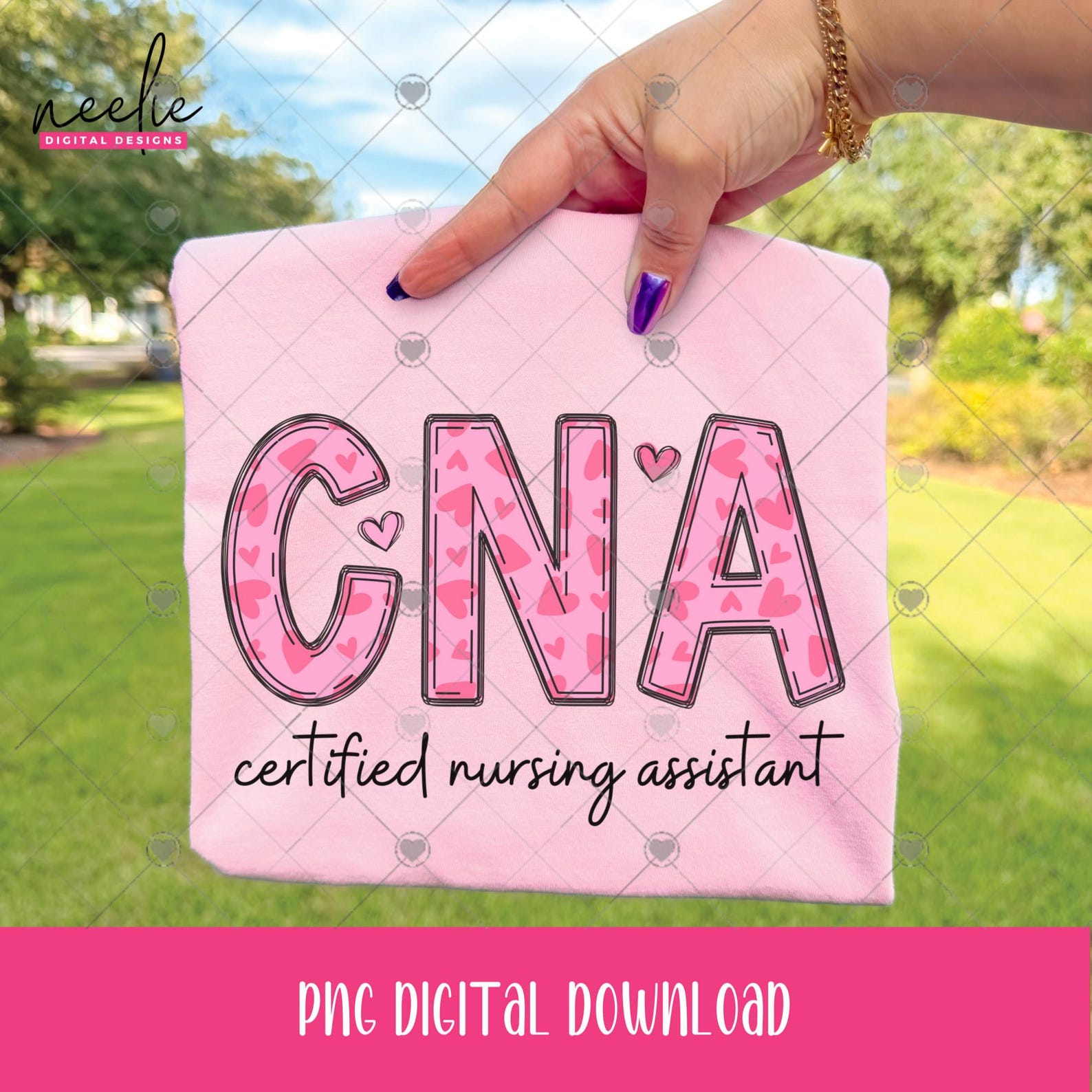 CNA Valentines Day PNG File, Hearts Pattern Doodle Letter Design for ...