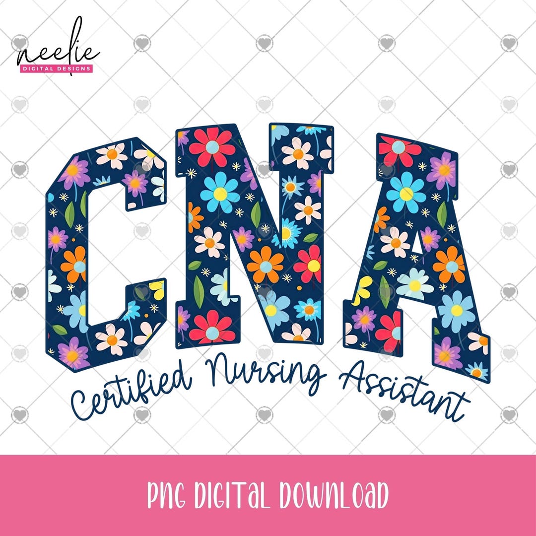 CNA Varsity Flower Letters PNG File, Floral Curved Letter Design for ...
