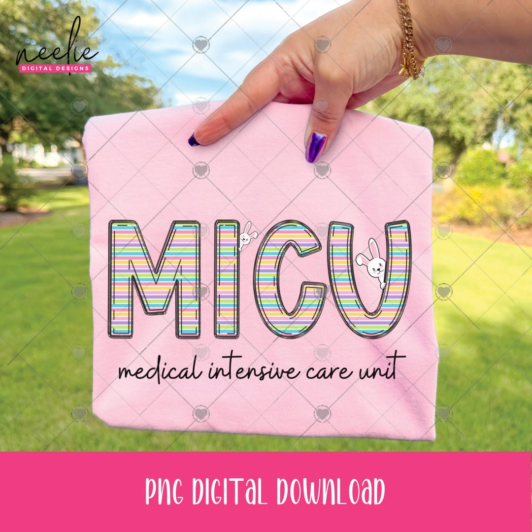 MICU Nurse PNG Easter Doodle Letter Design for Medical Intensive Care ...