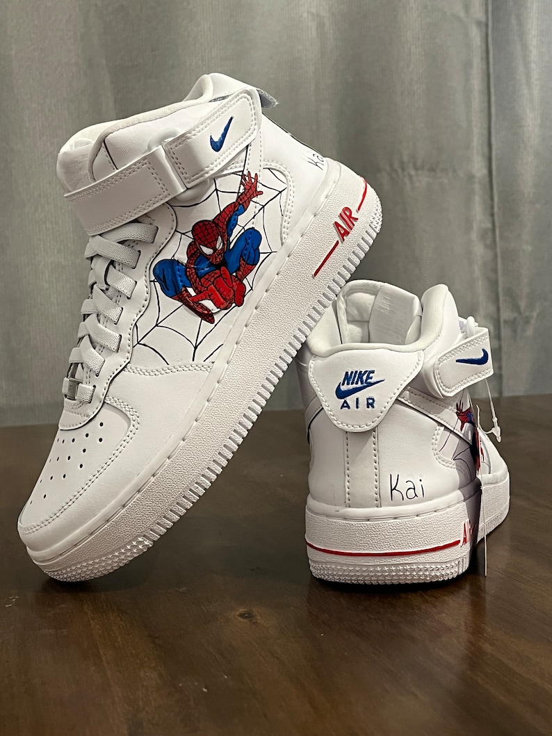Customized Nike Air Force 1 / Spiderman - Etsy