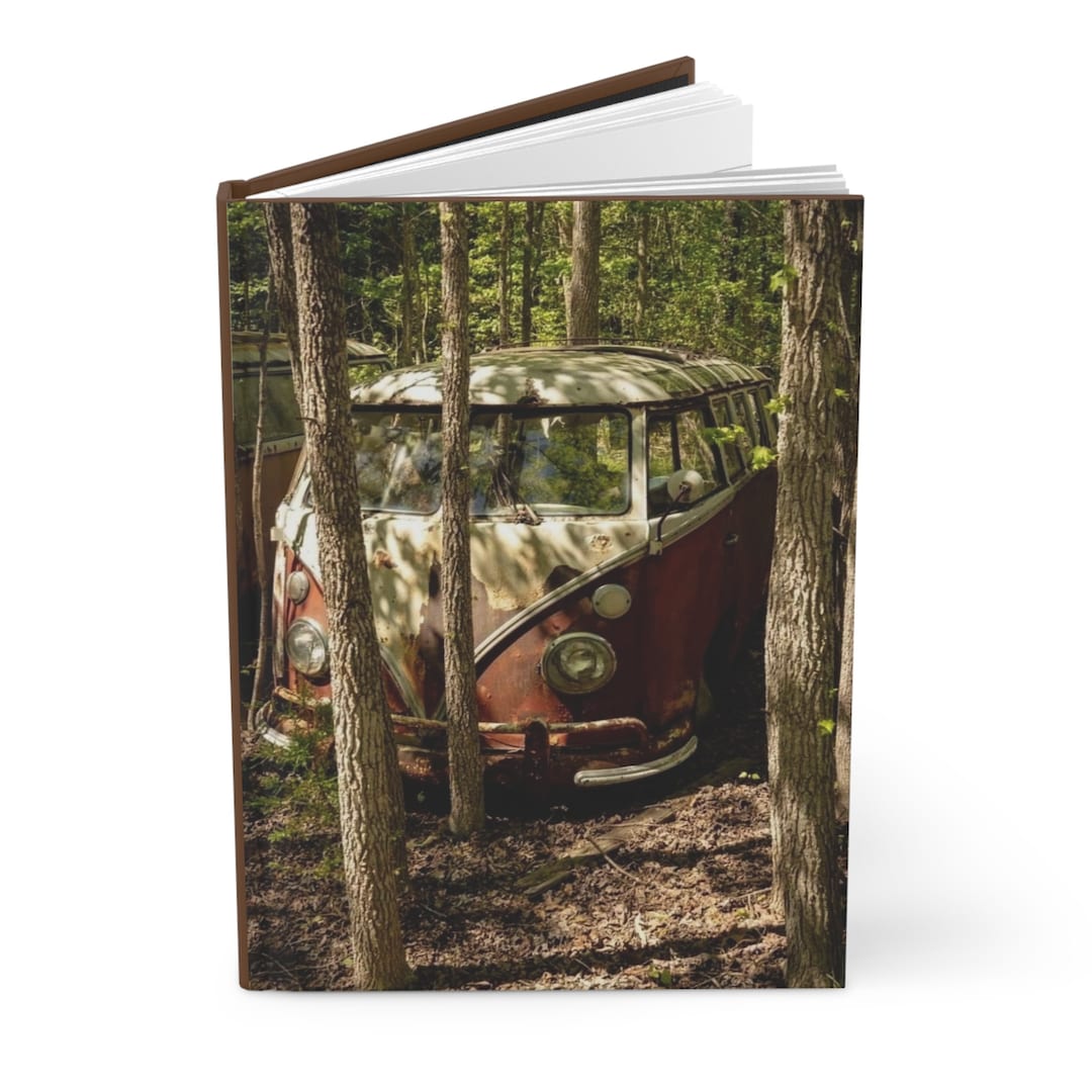 Vintage VW Bus Hardcover Journal – Photo Art Matte Notebook - Etsy