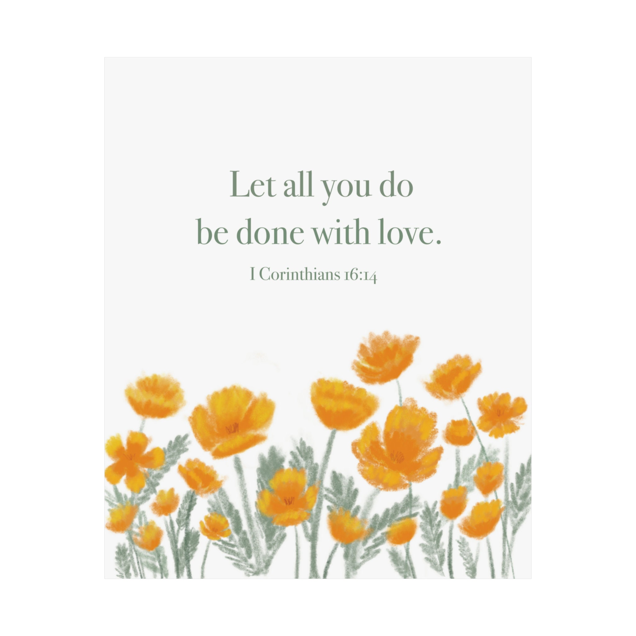 Golden Golden Poppy Bible Verse Matte Vertical Poster - Etsy