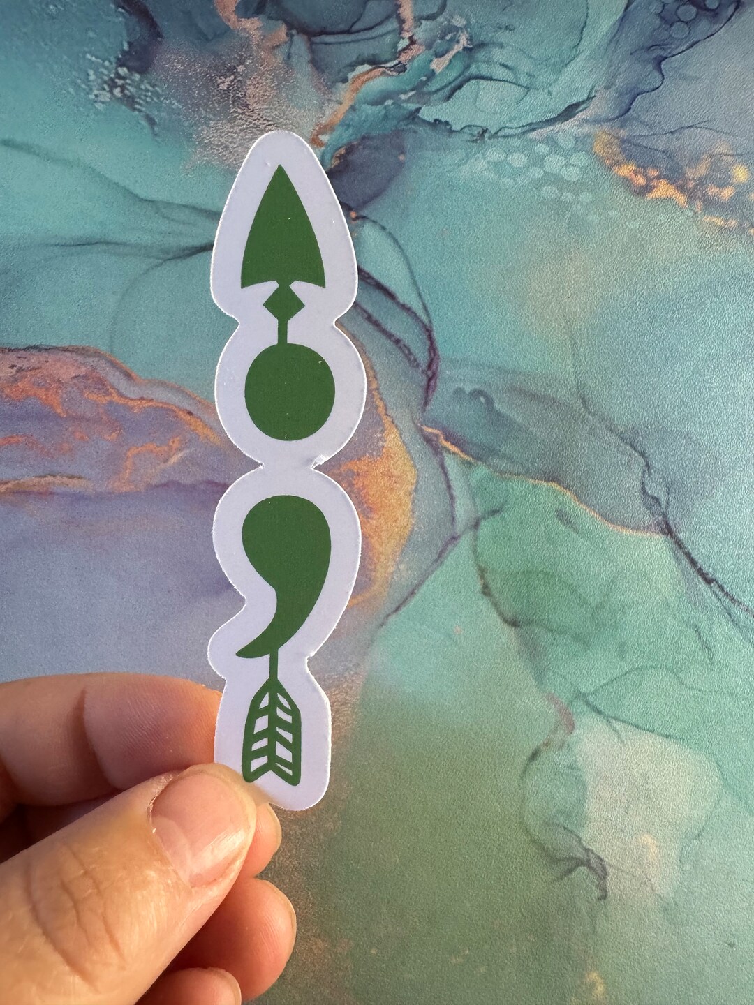 Semi Colon Arrow Sticker - Etsy