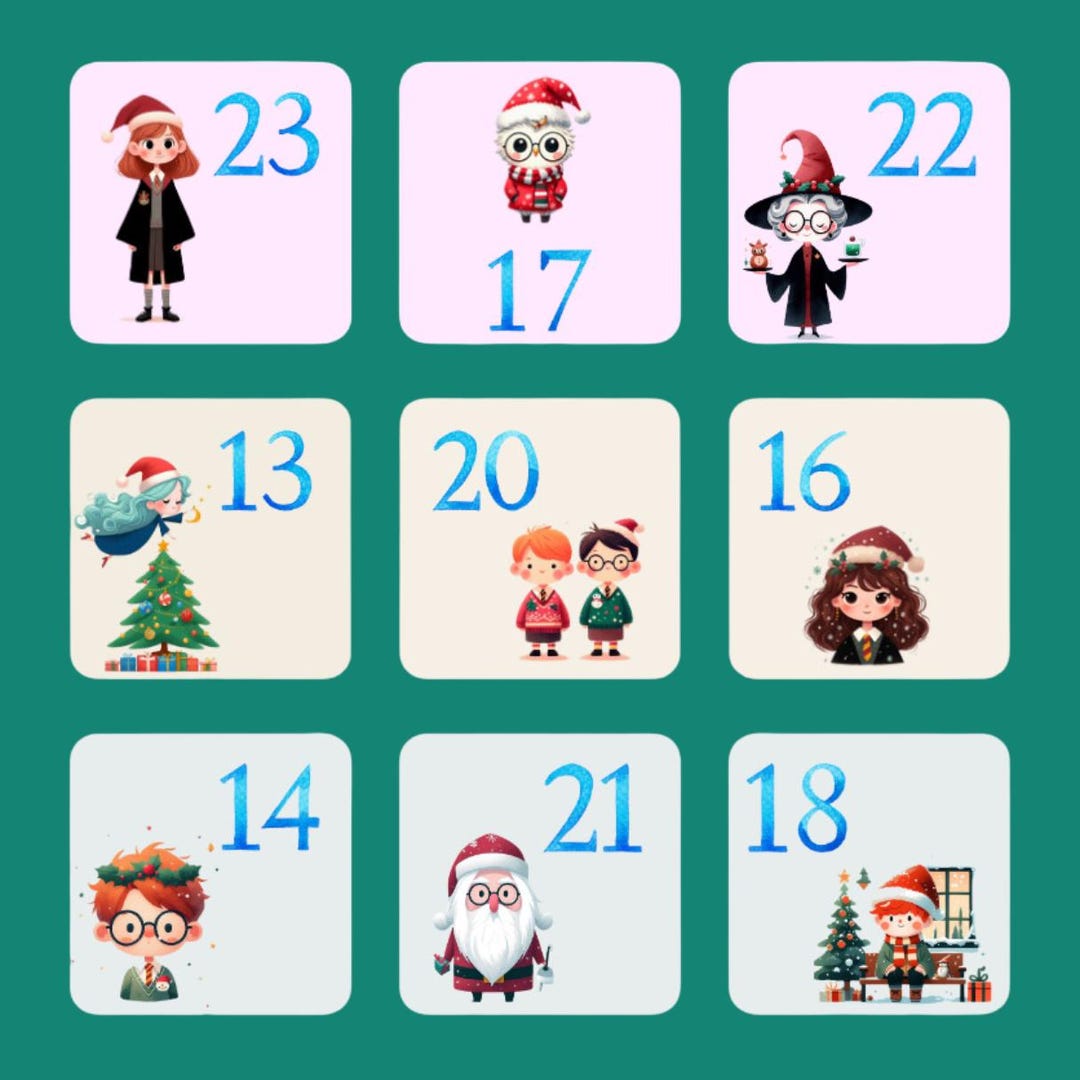 Printable Advent Calendar Numbers Christmas Countdown Advent Numbers ...