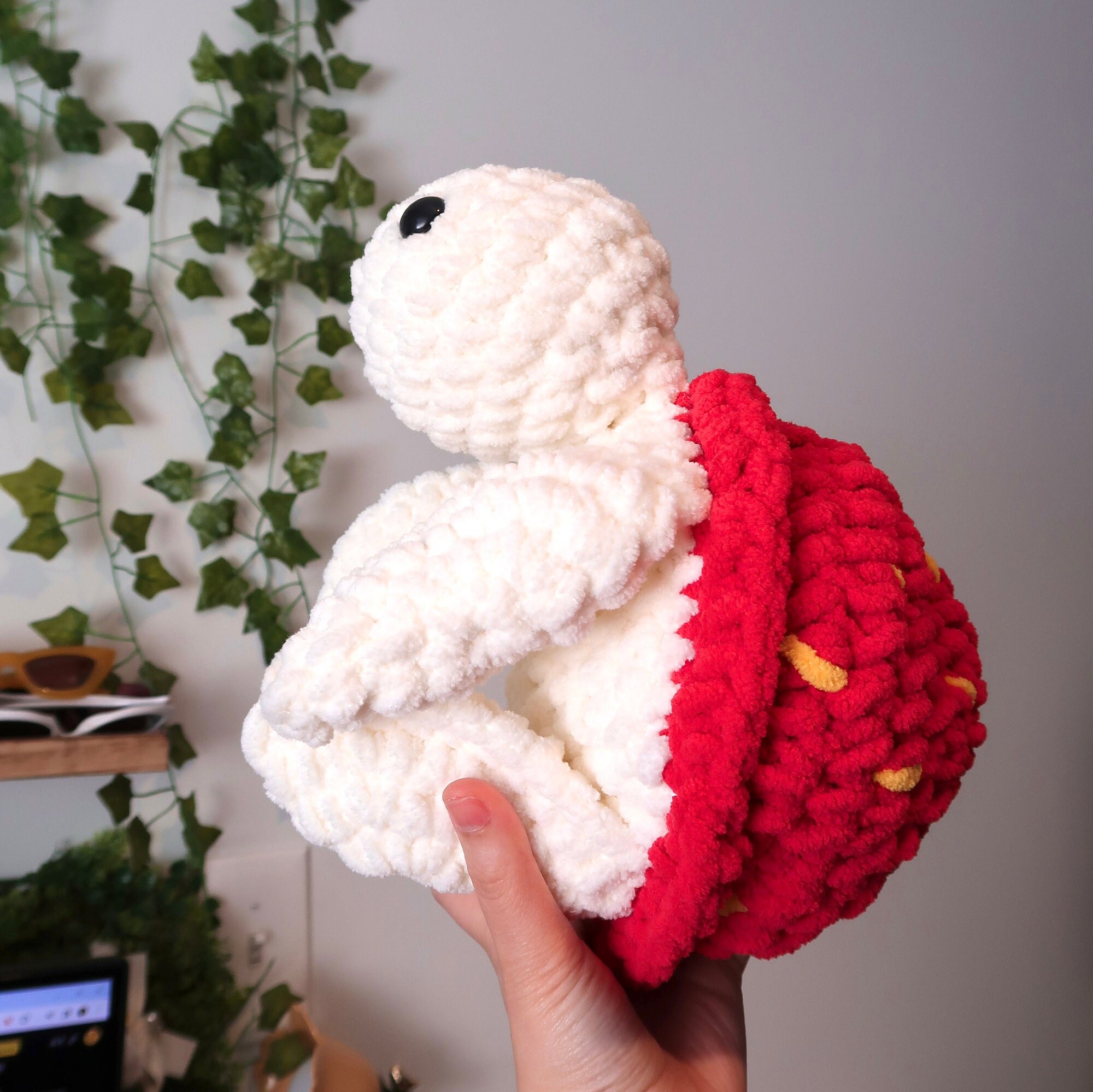 RUBY: Crochet Strawberry Turtle Plushie - Etsy
