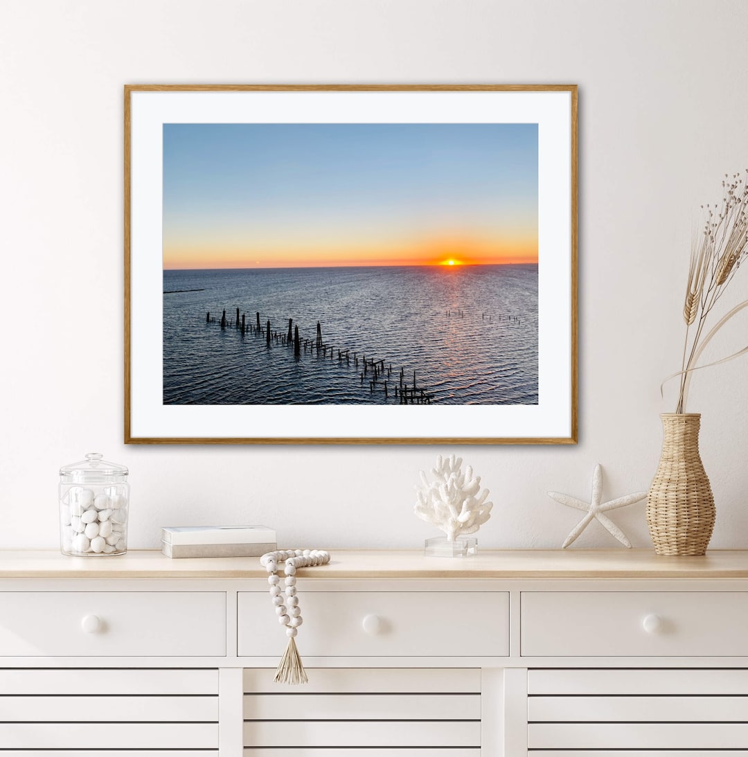 Biloxi Sunset Wall Art, Sunset Photography, Beach Sunset Photo, Digital ...