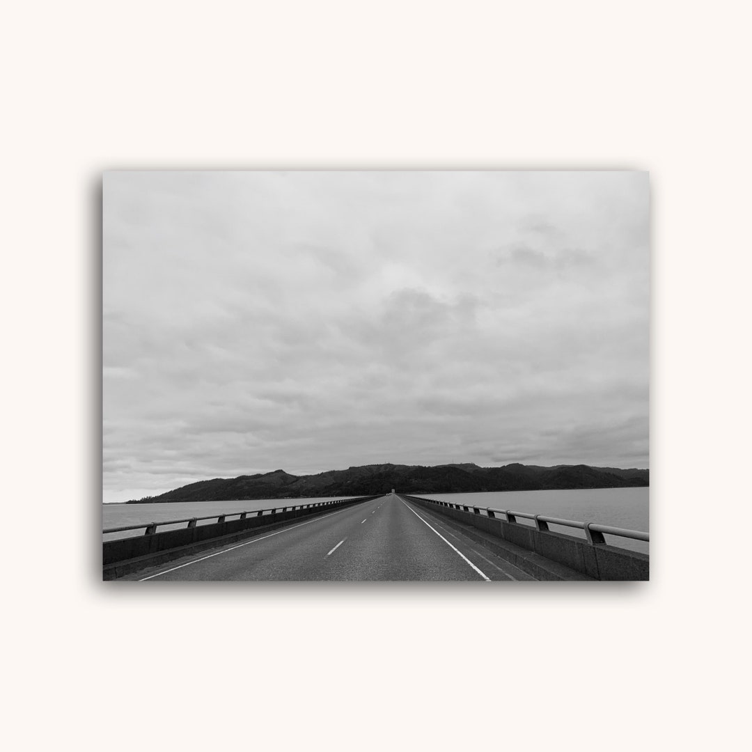 Open Road Wall Art, Road Photography, Black and White Road Photo Print ...