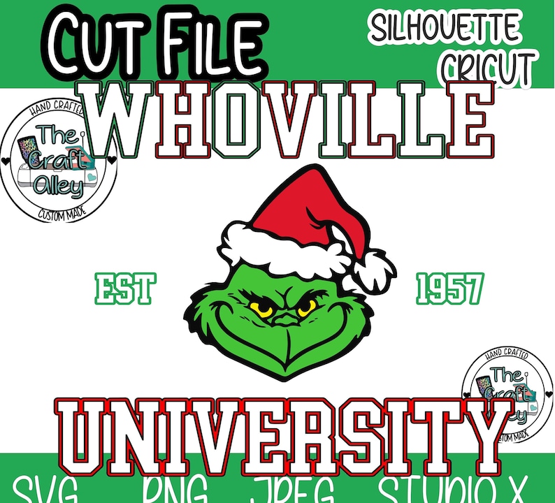 Whoville SVG File, Grinch Cut File for Cricut or Silhouette Svg Png ...