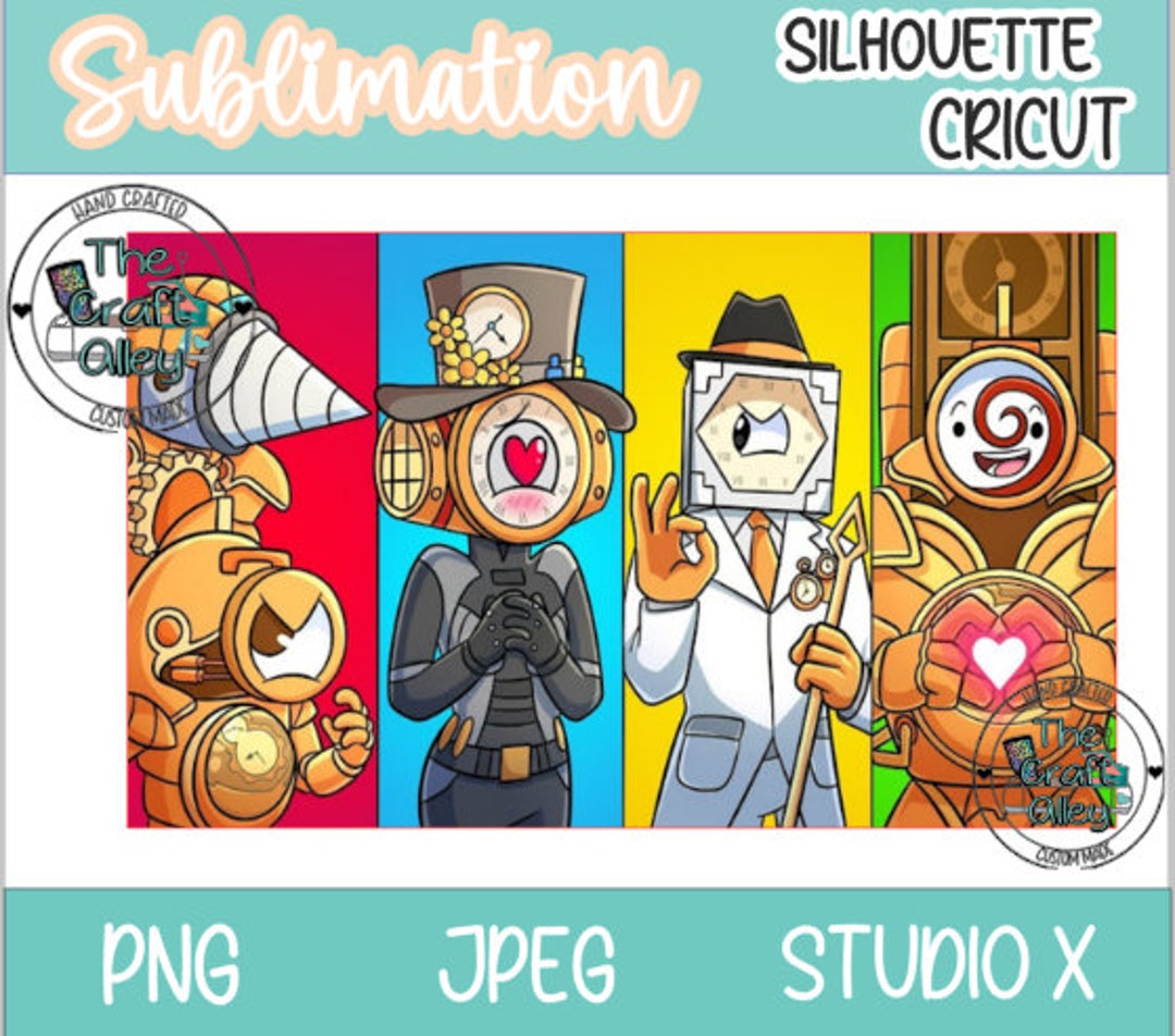 Skibidi Toilet Png Clockman Clock Woman Sublimation Print to Cut File ...